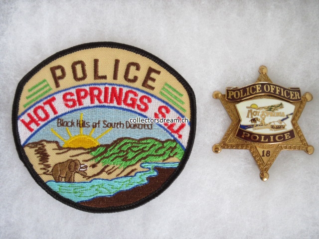 Badge, Hot Springs Police, South Dakota-40508