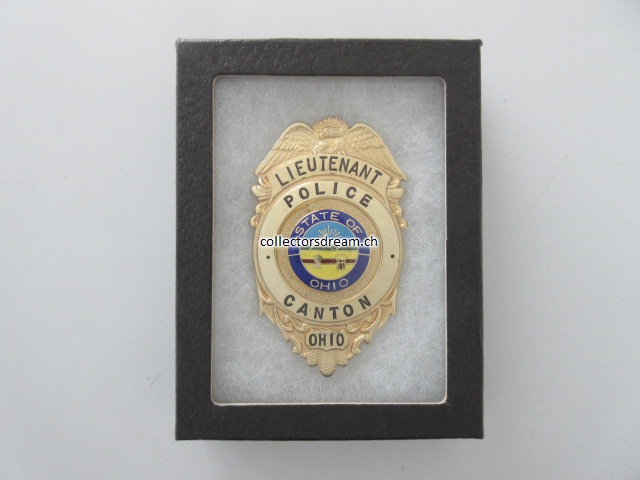 Metall Badge Lieutenant, Police Canton, State of Ohio-41672